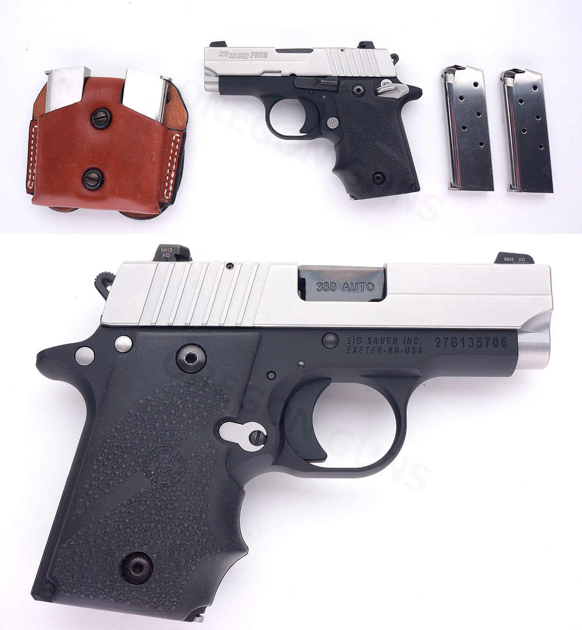 Sig Sauer Model P238 Two-Tone .380 Acp Semi-Pistol 238-308-Tts-Ca W ...