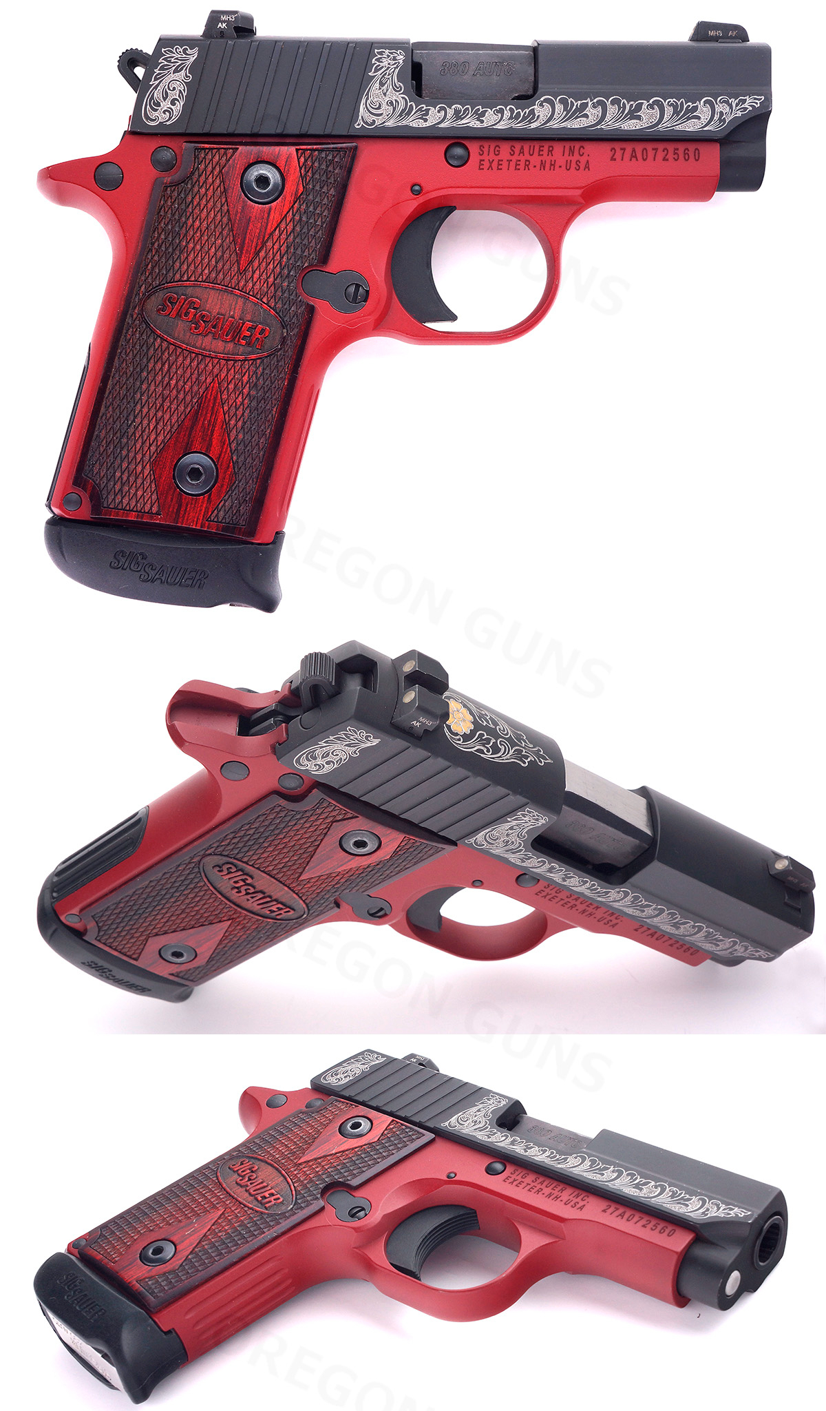 Sig Sauer Model P238 Lady Two-Tone .380 Acp Semi-Pistol Siglite Night ...