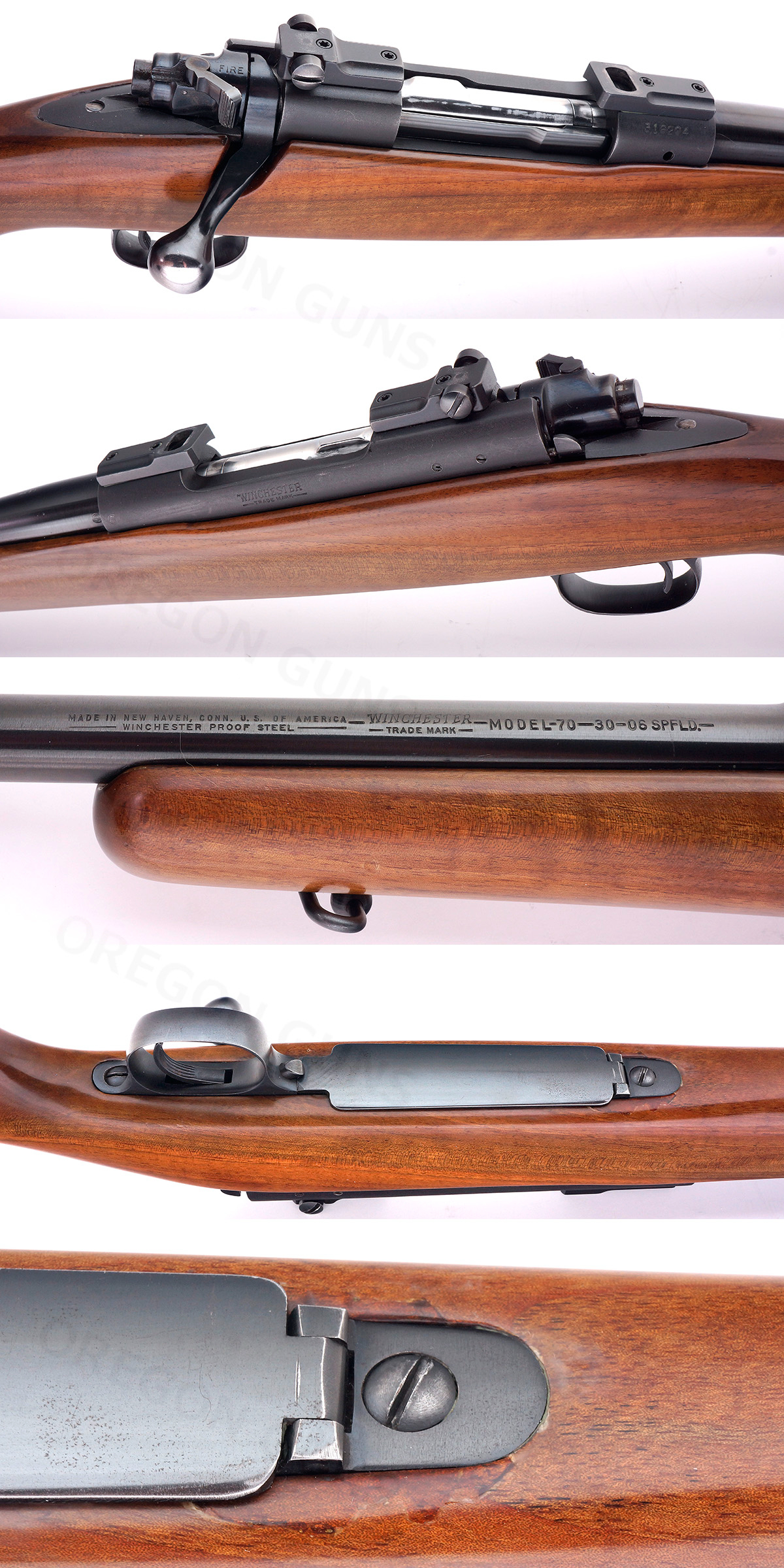 Winchester Pre-64 Model 70 Bolt Action Rifle 30-06 Spfd Mfg 1954 C&R Ok ...