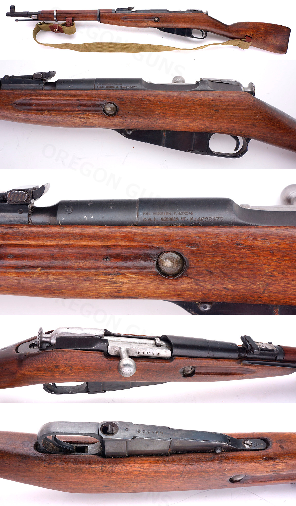Mosin-Nagant Russian Model 1944 Carbine 7.62x54r Bolt Action 1946 C&R ...