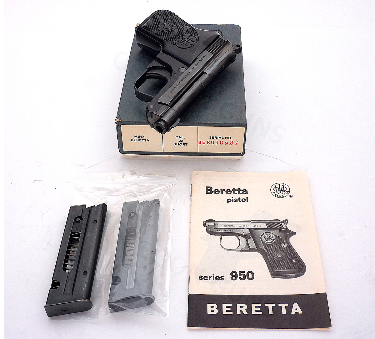 Beretta MODEL 950 BS JETFIRE TIP BARREL .22 SHORT SEMIAUTO PISTOL LNIB ...