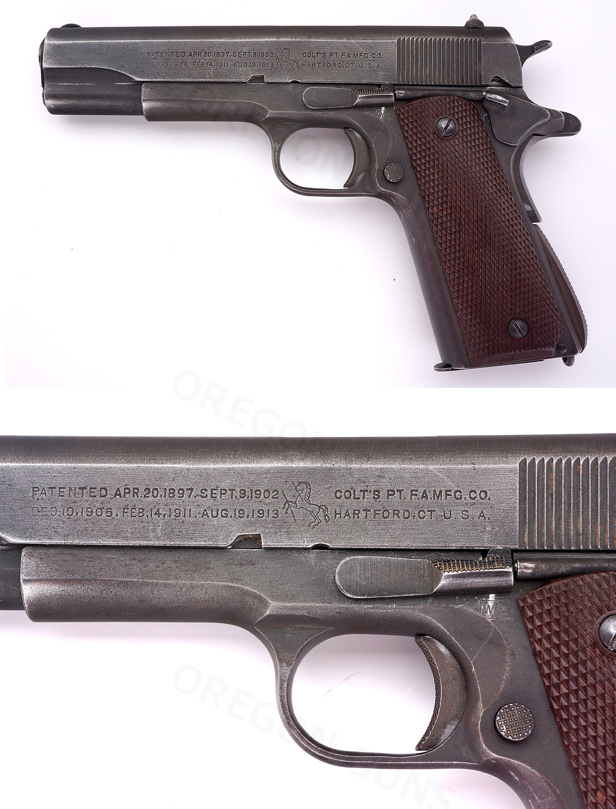 Colt 1911 A1 Wwii U.S. Army .45 Acp Wb Inspector Mark Semi Pistol 1942 ...