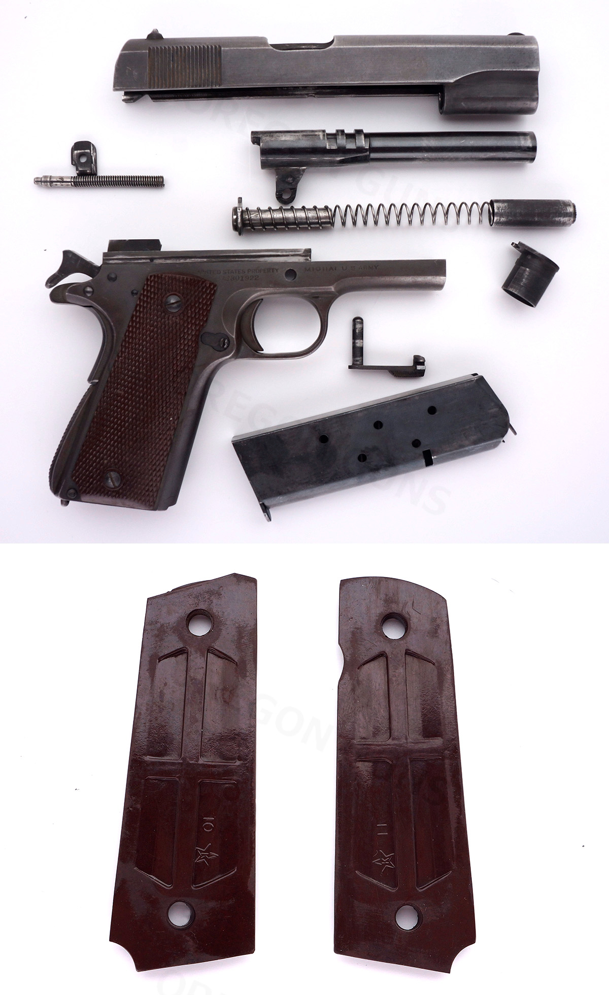Colt 1911 A1 Wwii U.S. Army .45 Acp Wb Inspector Mark Semi Pistol 1942 ...