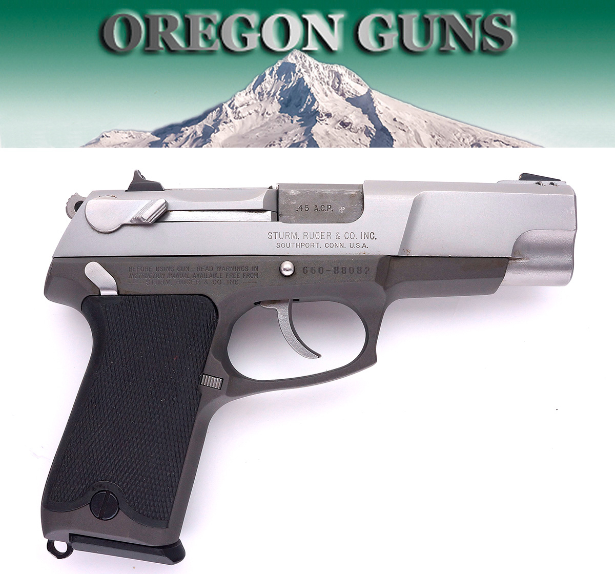 Ruger Model P90 Stainless Steel .45 Acp Semiauto Pistol Sn# 660-88082 ...