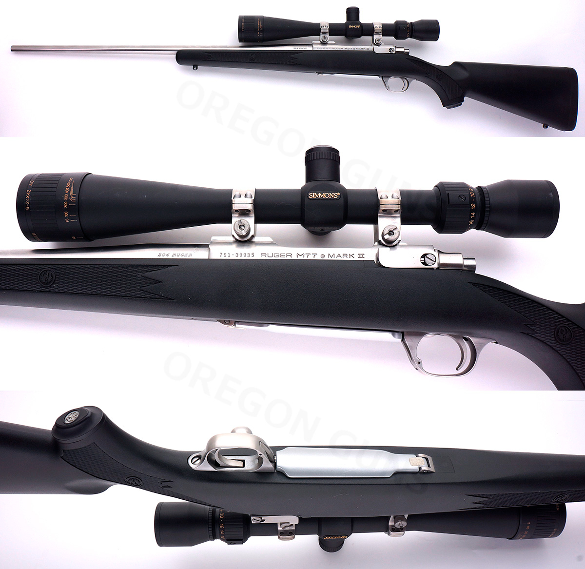 Ruger M77 Mark Ii Bolt Action Stainless Steel Rifle .204 Ruger Like New ...