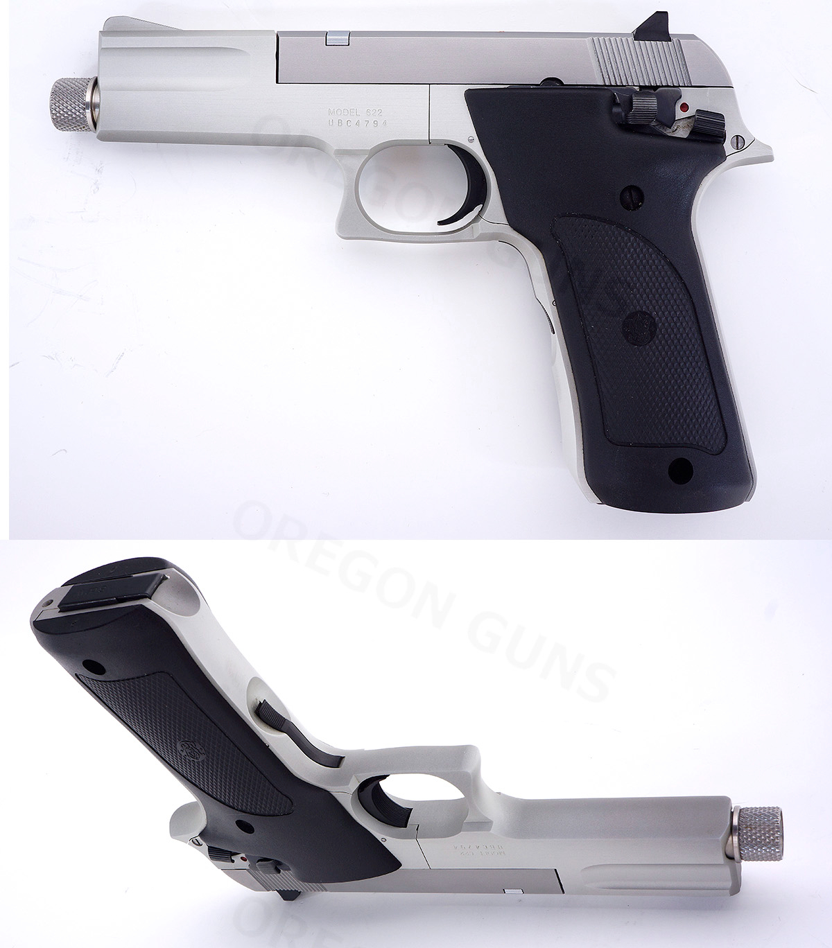 Smith & Wesson S&W Model 622 Stainless Steel .22 Cal Semiauto Pistol ...