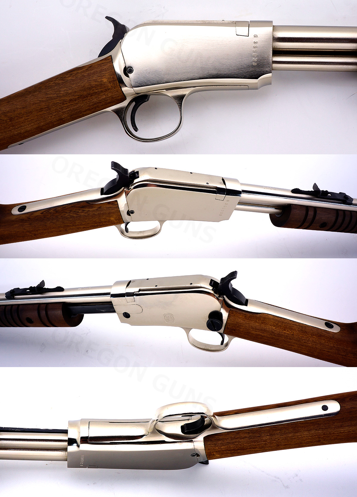 Rossi 62 Sa Nickel Gallery Gun (Winchester 1890) Slide Action Rifle .22 ...