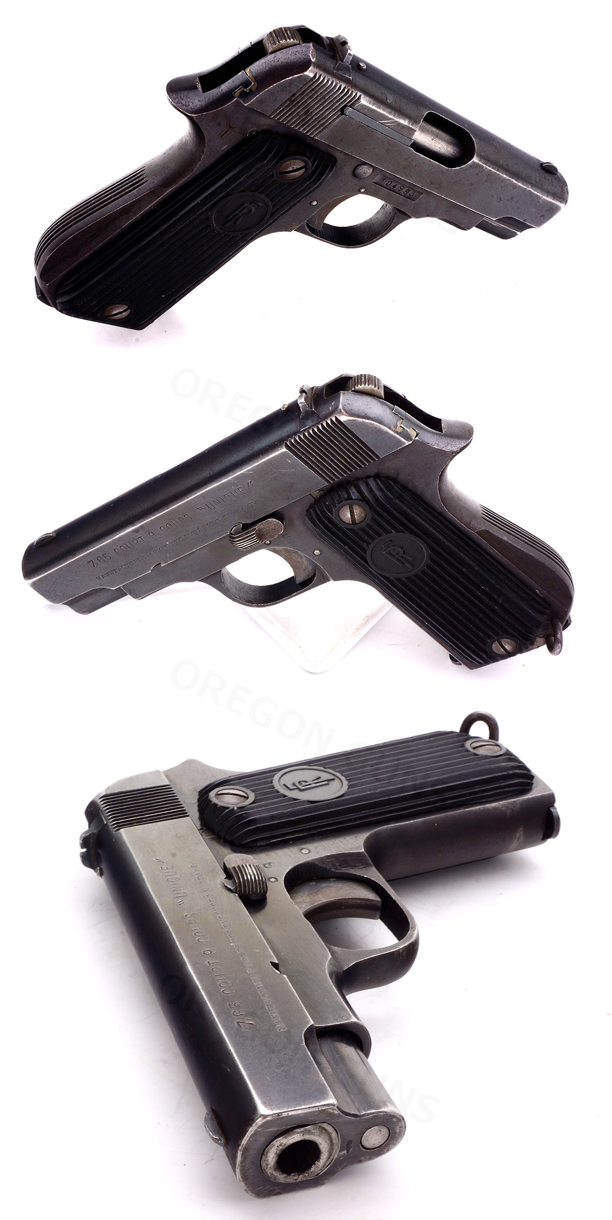 Unique Model Court 9 Coups Semiauto Pistol 7.65mm C&R Ok Sn# 104993 .32 ...