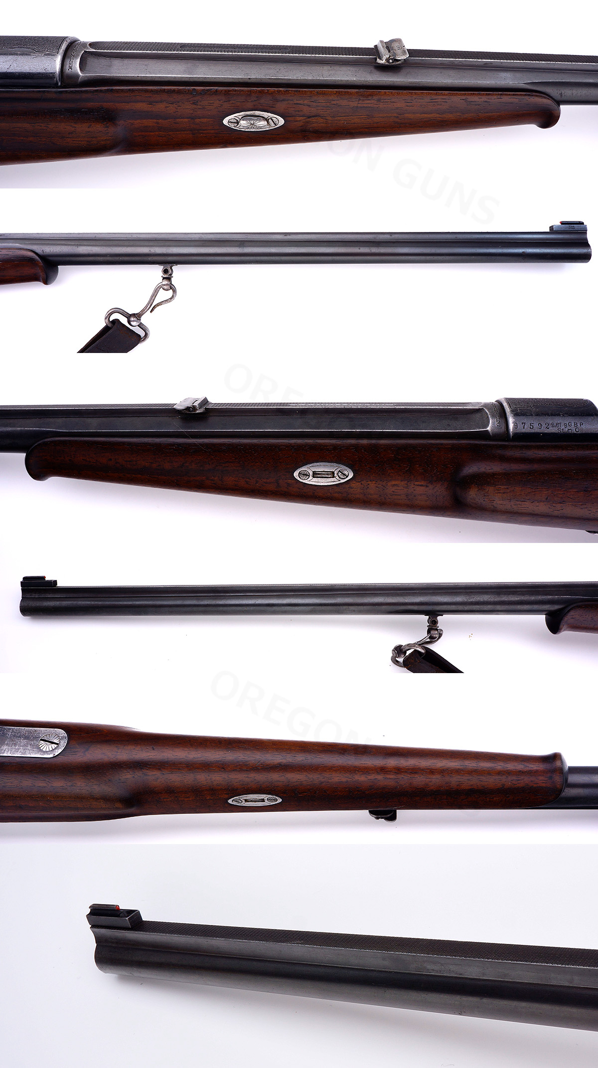 German Hunting Rifle Guss Stahl Krupp Essen Model 1909 Bolt Rifle 8.7mm ...