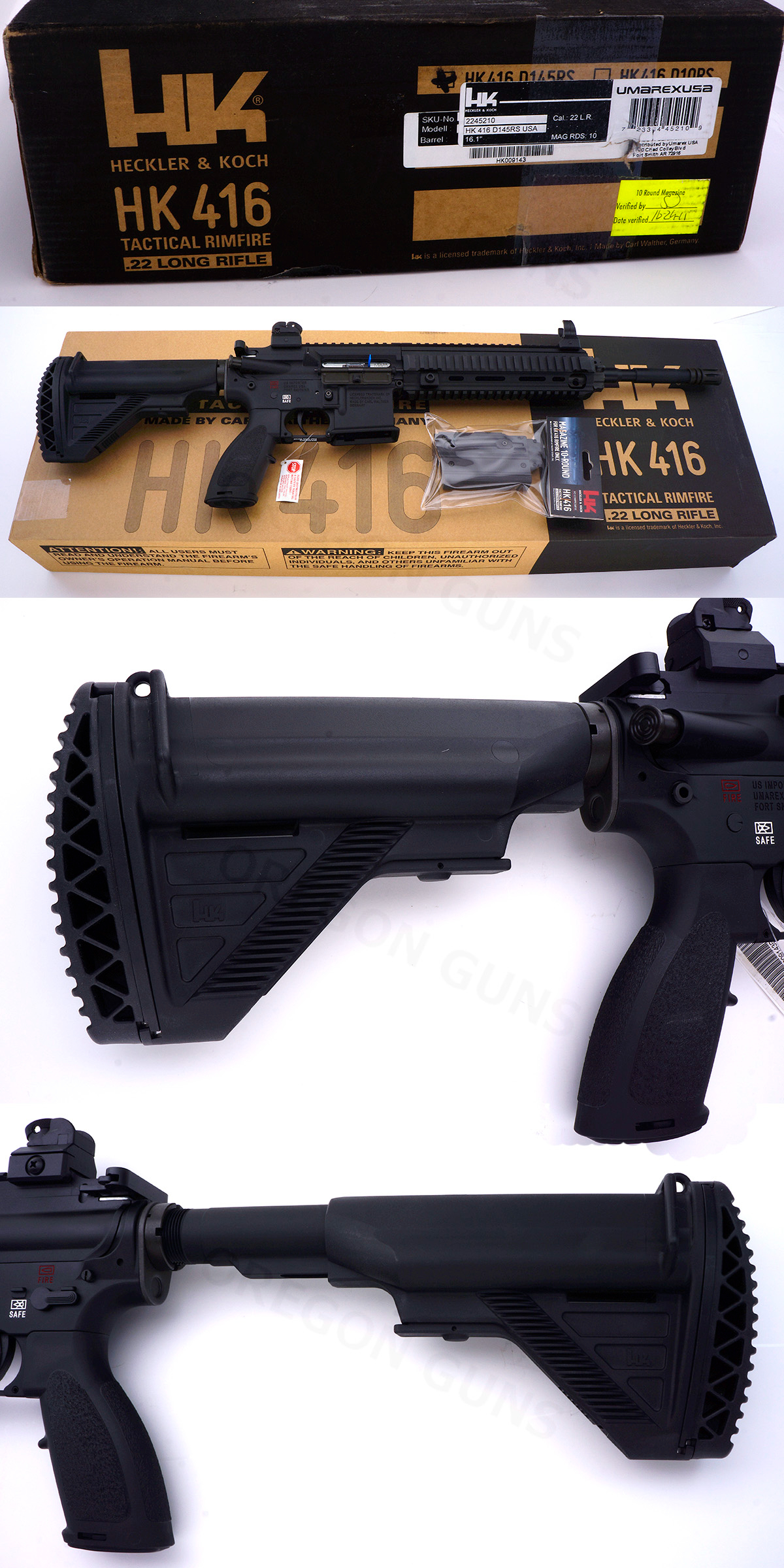Heckler & Koch Hk-416 Tactical Semi Rifle .22 Lr New In Box Sn ...