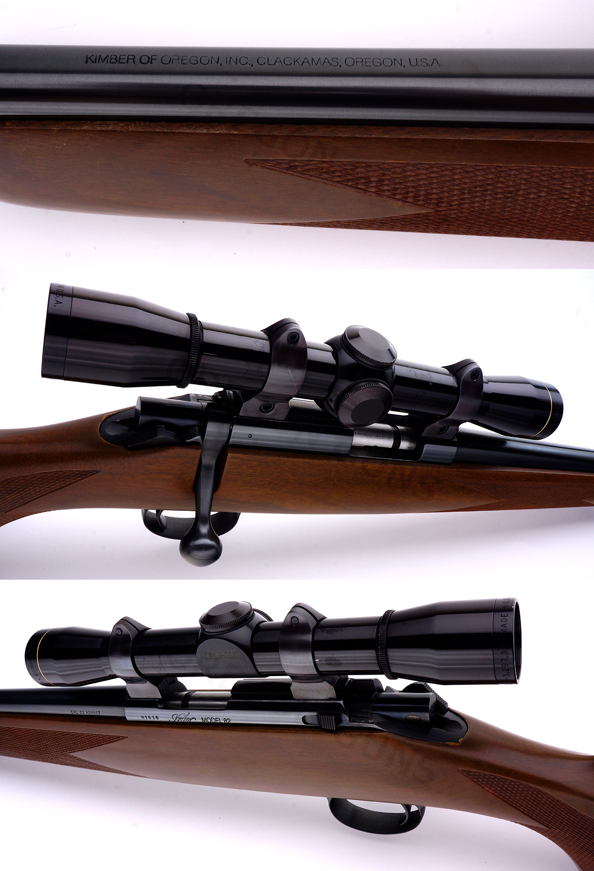 Kimber Of Oregon Model 82 Bolt Rifle .22 Hornet Leopold Scoop Like New ...