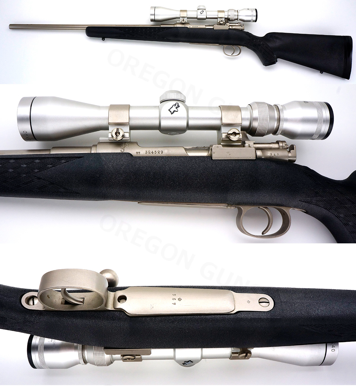 Swedish Mauser M96 Sporterized By Kimber Nickel Finish Synthetic Stock ...