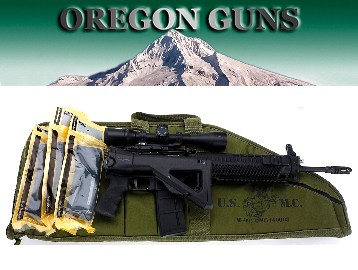 Sig Sauer Sig556 Ar-15 Type Rifle Tri-Rail 5.55, Nikon M223 Scope, Pmag ...