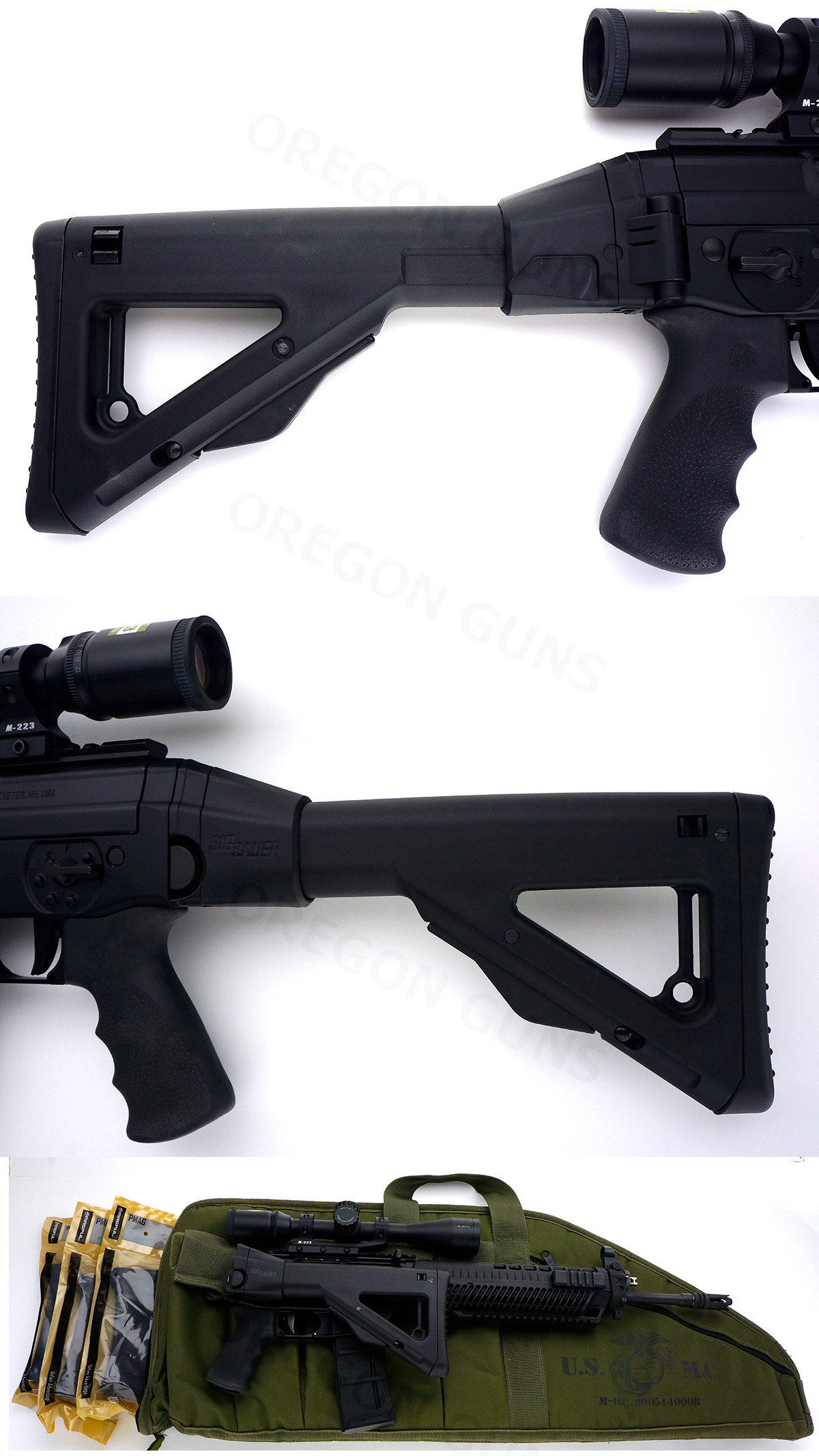 Sig Sauer Sig556 Ar-15 Type Rifle Tri-Rail 5.55, Nikon M223 Scope, Pmag ...