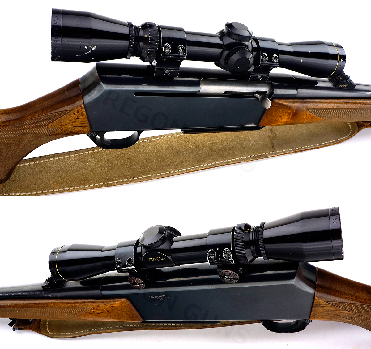 Browning Bar Semi Rifle .338 Winchester Mag Mfg 1990 With Leupold Scope ...