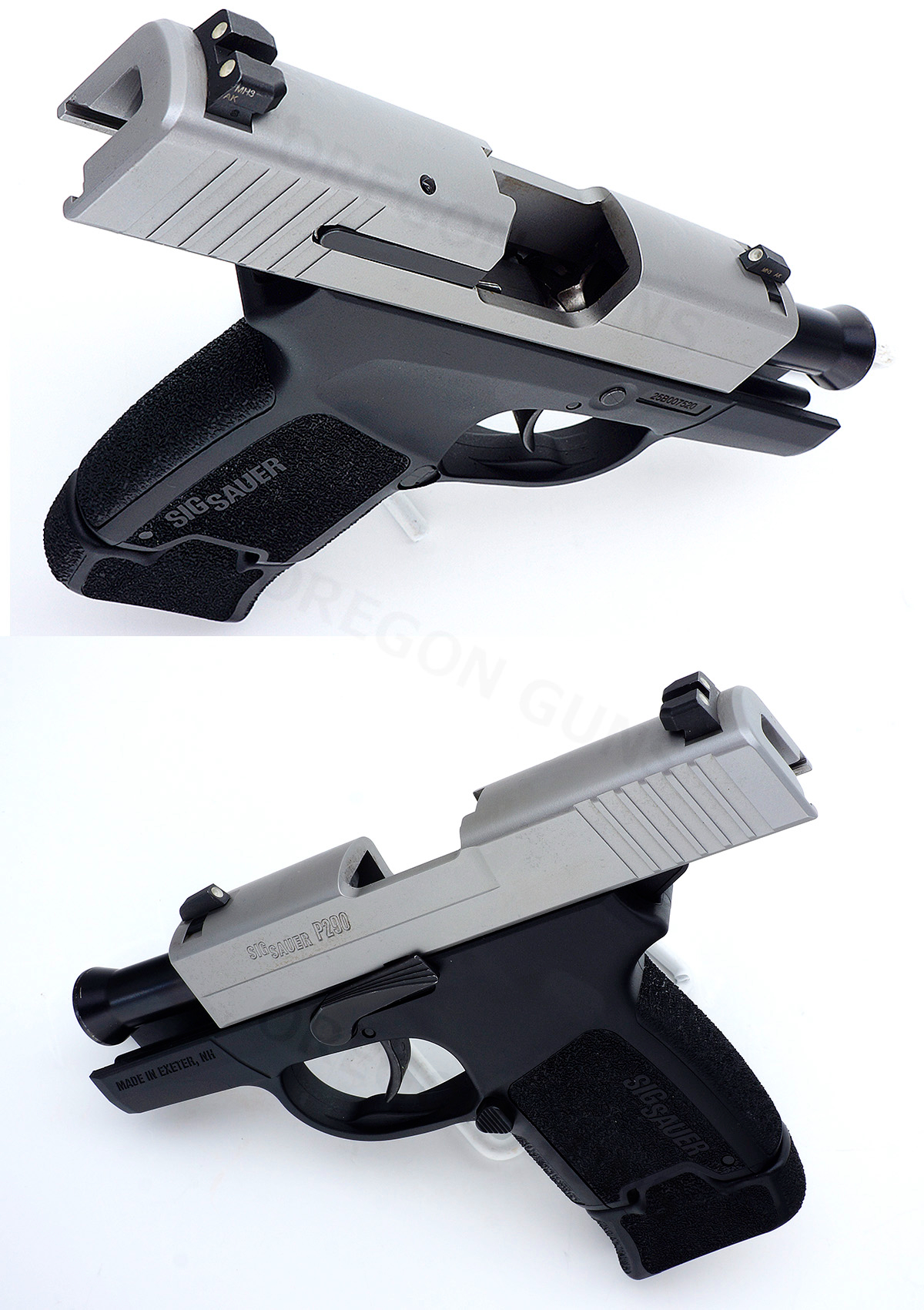 Sig Sauer P290 Sub-Compact Tow-Tone 9mm Pistol With Case, Holster And 2 ...