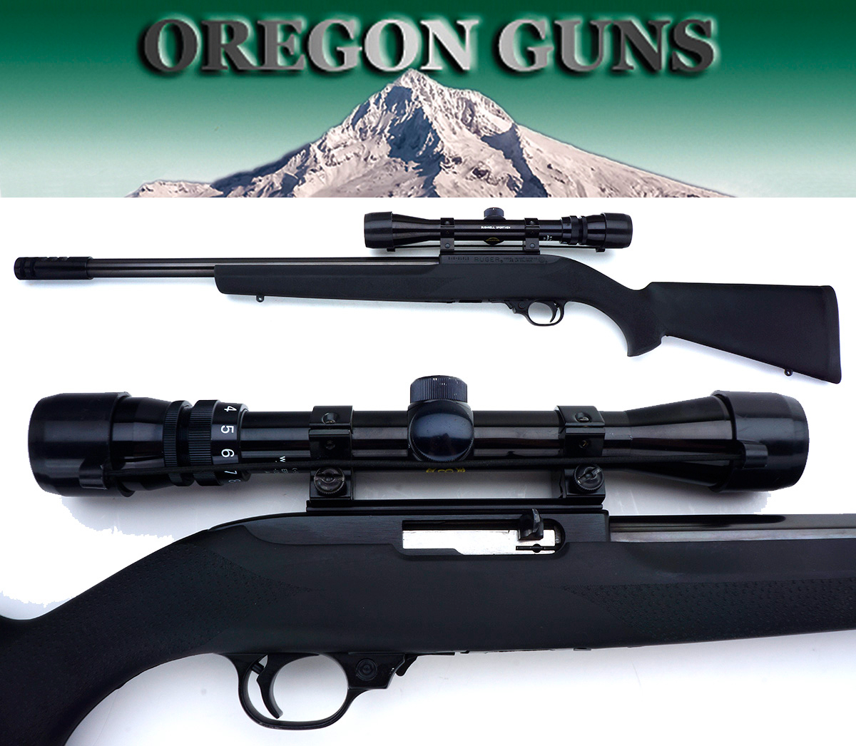 Ruger 10/22 Custom Rifle Hogue Stock, Midway Heavy Barrel .22 Lr W ...