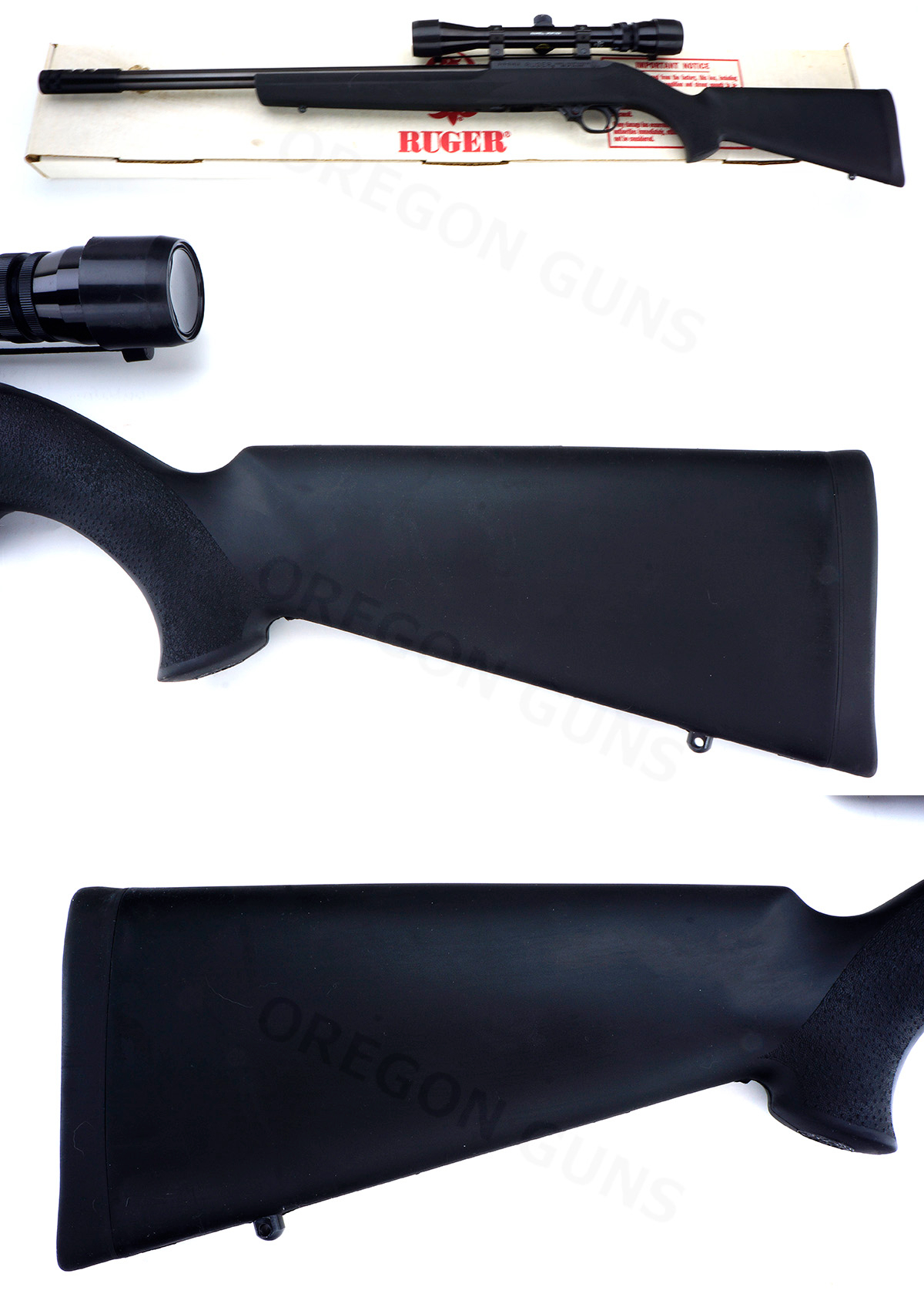 Ruger 10/22 Custom Rifle Hogue Stock, Midway Heavy Barrel .22 Lr W ...