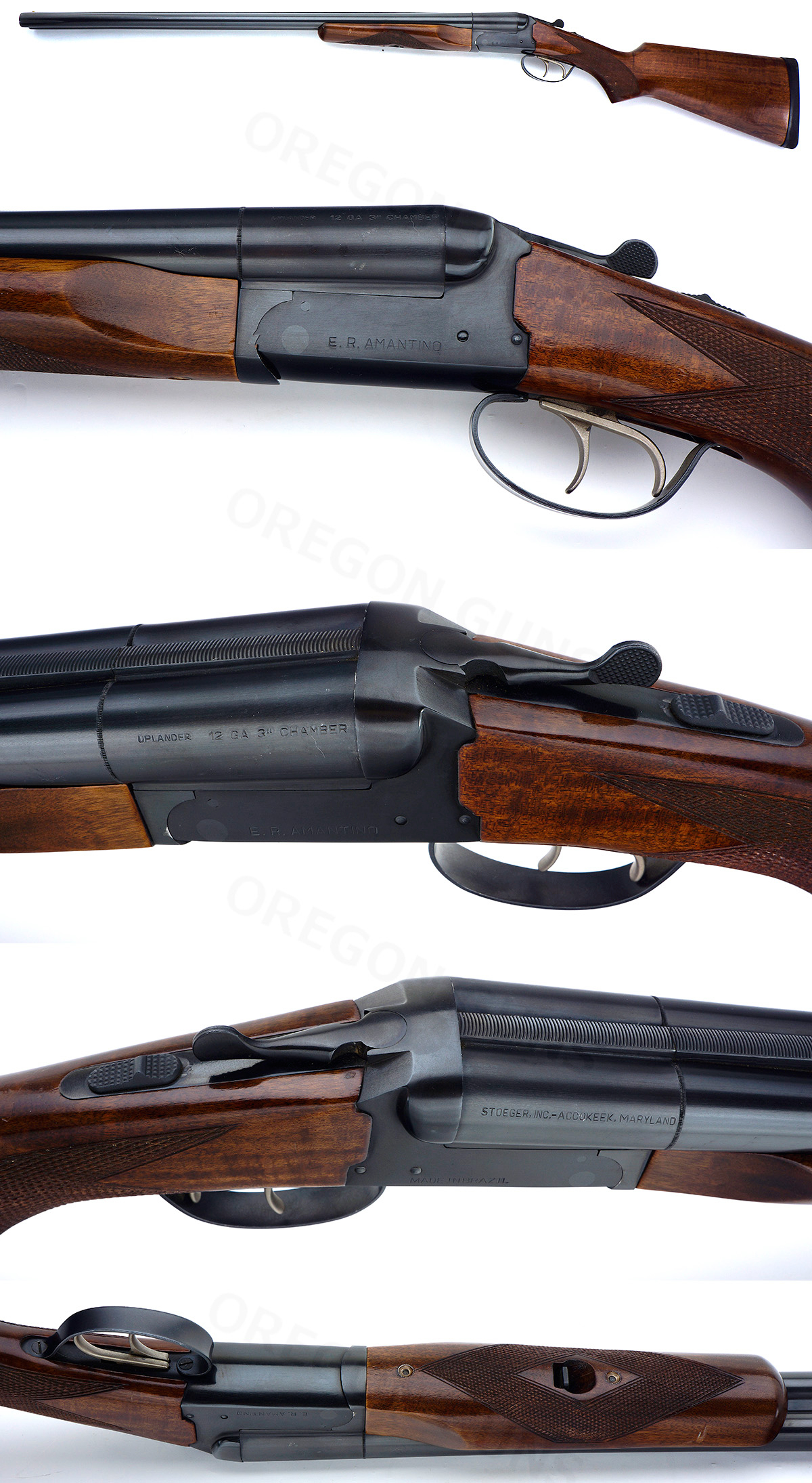 Stoeger Uplander Hammerless Side By Side 12 Ga Shotgun Excellent ...