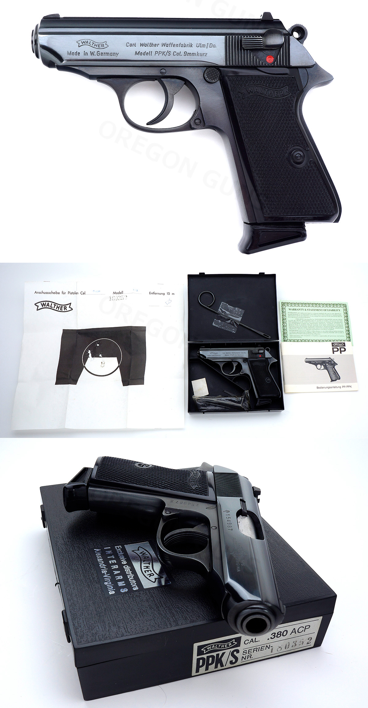 Walther Ppk/S Semiauto Pistol 9mm Kurz/.380 Acp West German Mfg 1971 C ...