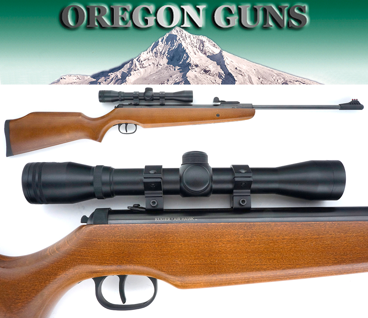 Ruger Model Air Hawk Pellet Rifle .177 Cal Minty Condition With Scope ...