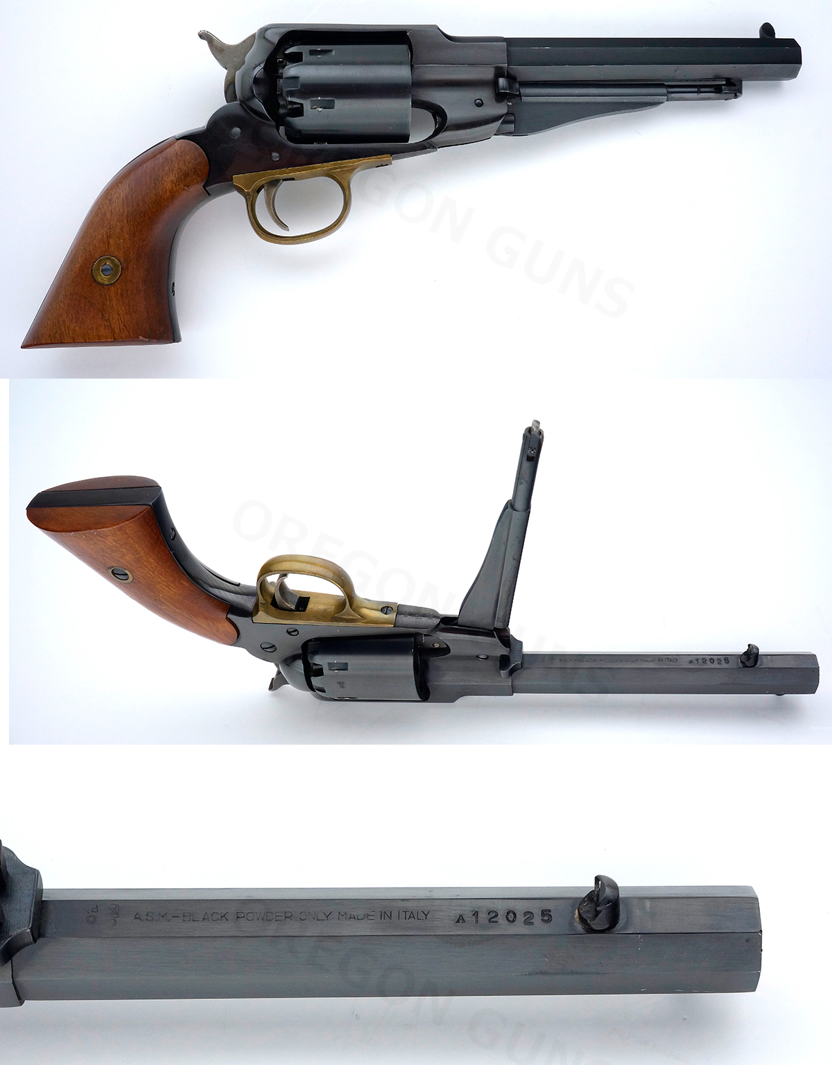 Armi San Marco ASM 1851 NAVY BLACK POWDER CAP & BALL REVOLVER .36 CAL ...