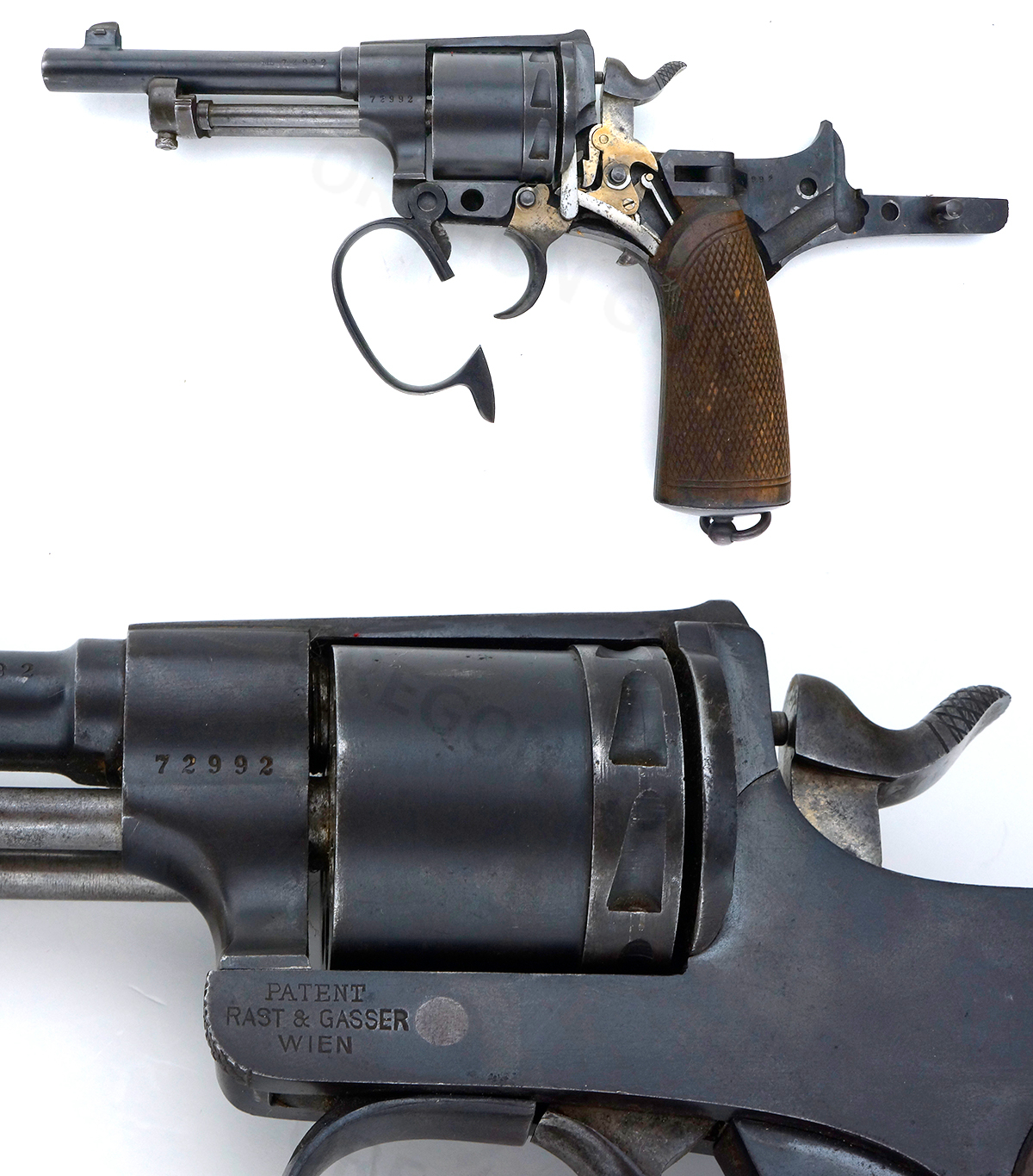 Austrian Rast & Gasser Austria Model 1898 Revolver 8mm Sn# 72992 C&R Ok ...