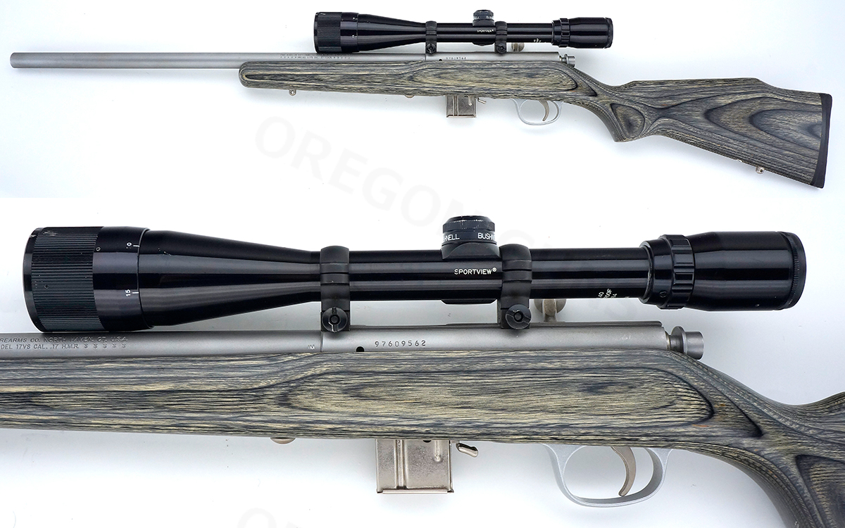 Marlin MODEL 17VS STAINLESS BOLT RIFLE .17 HMR W/SCOPE SN# 97609562 ...