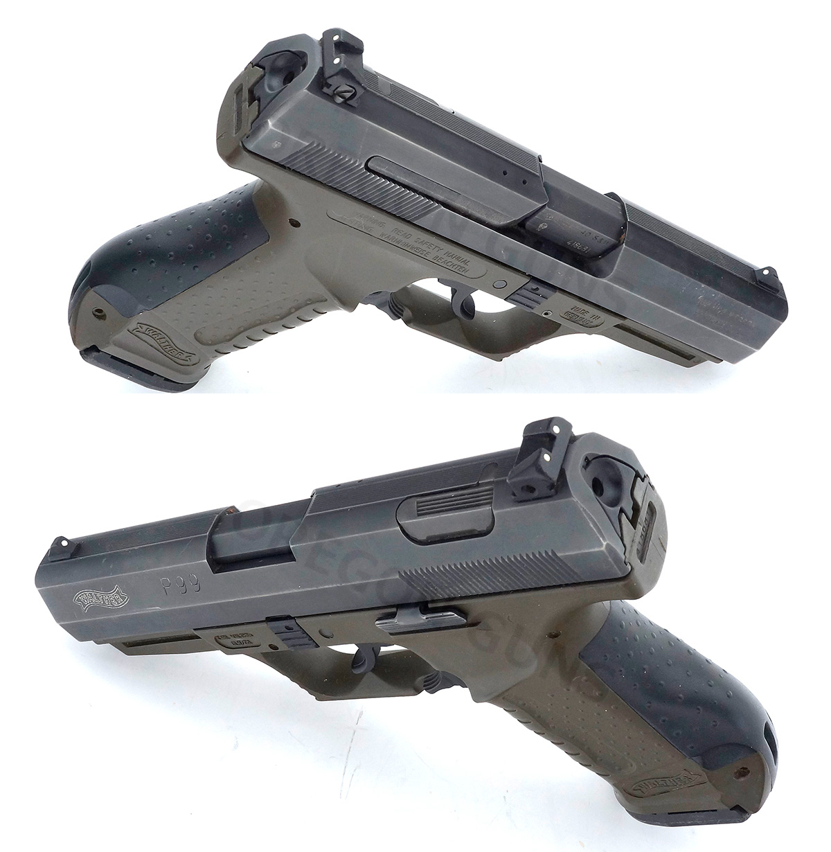 Walther P99 SEMIAUTOMATIC .40 S&W PISTOL OD GREEN FRAME HIGH CAP ...