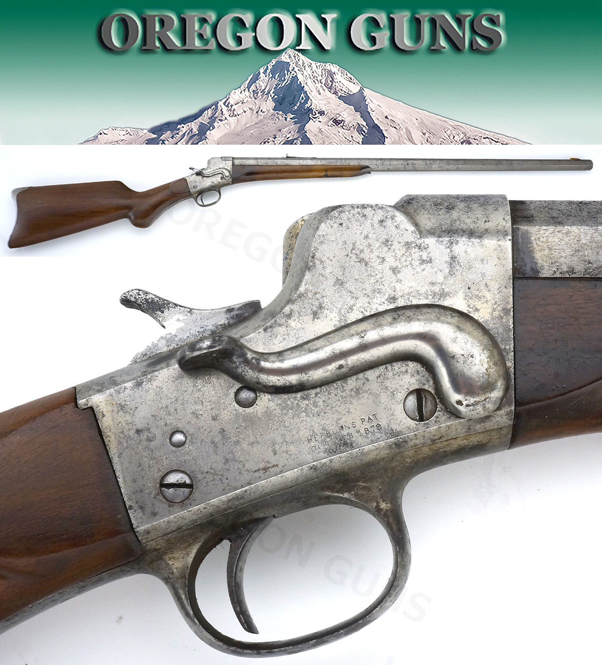 Remington HEPBURN #3 ROLLING BLOCK RIFLE 40-50 SHARPS EXCELLENT COND ...