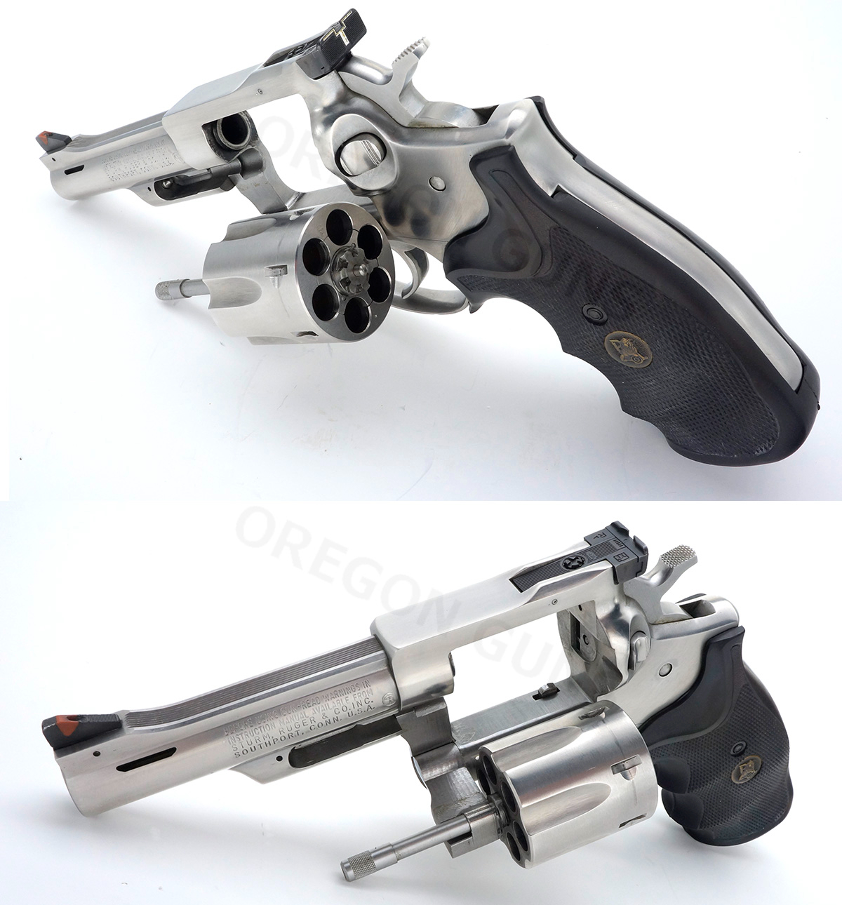 Ruger SECURITY-SIX STAINLESS REVOLVER 4 INCH PORTED BARREL .357 MAGNUM ...
