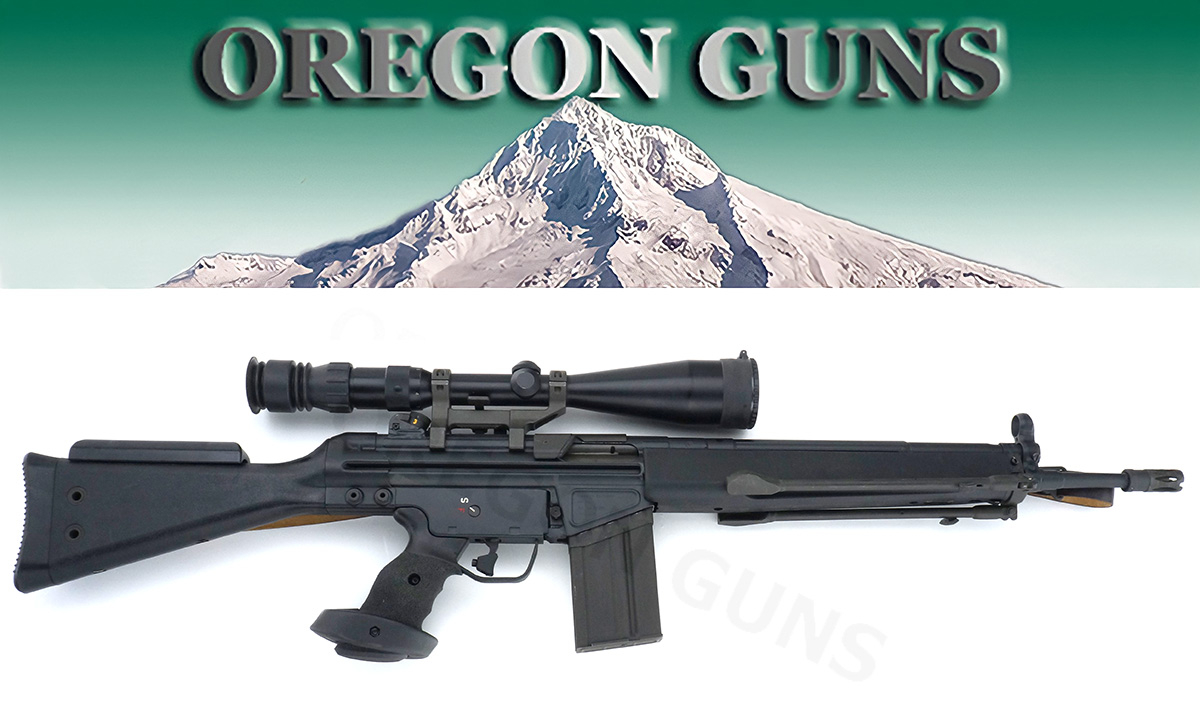 Heckler & Koch HK 91 RIFLE .308 NATO W/STEINER SCOPE, SCHUBRICHUNG CLAW ...