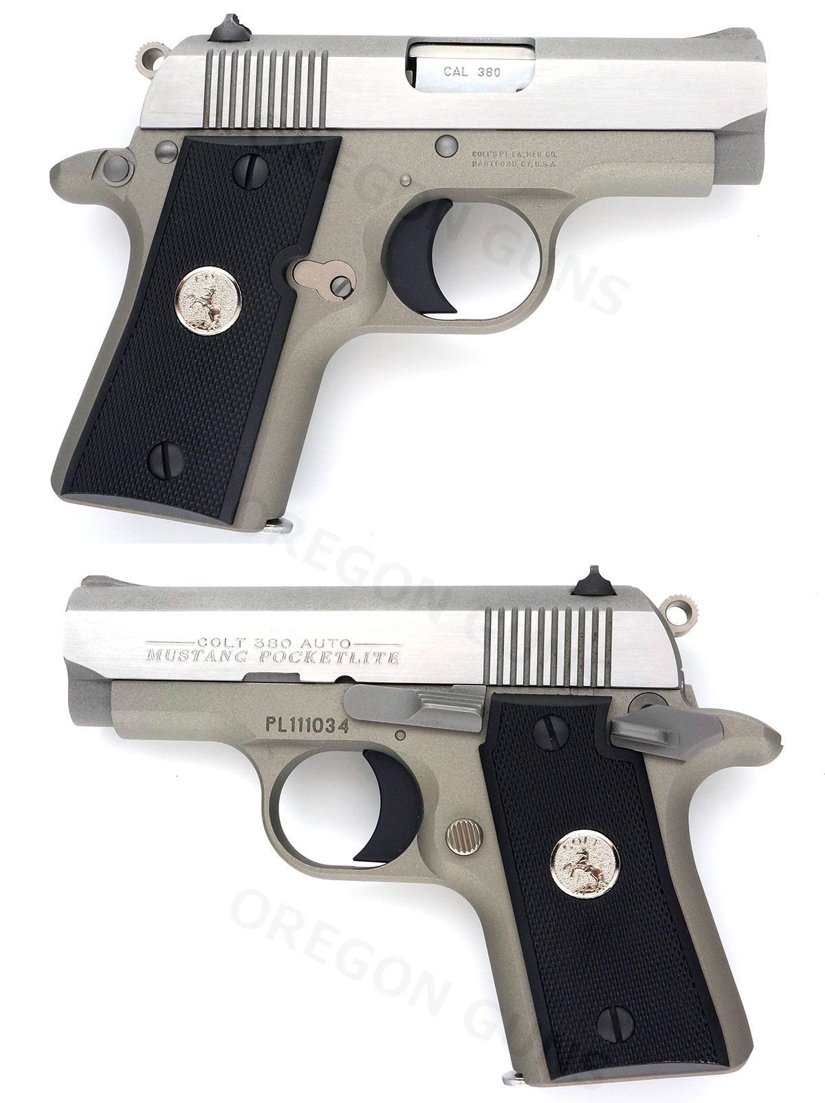 Colt MUSTANG POCKETLITE .380 AUTO NICKEL/STAINLESS SEMI PISTOL NIB SN ...