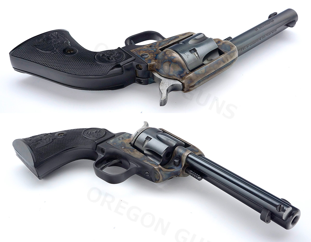 Colt New Frontier 22 Peacemaker .22 Cal Revolver 4-1/4 Barrel Two ...