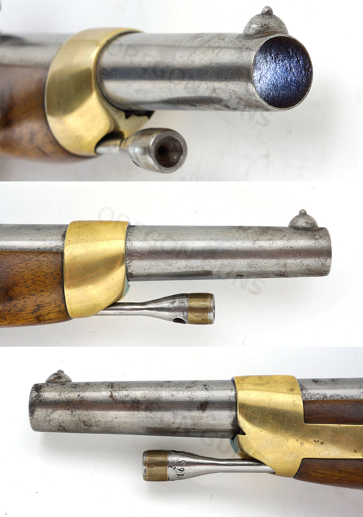French Mas Cavalry De Tulle Model 1822 T Bis Percussion Pistol .69 Cal ...