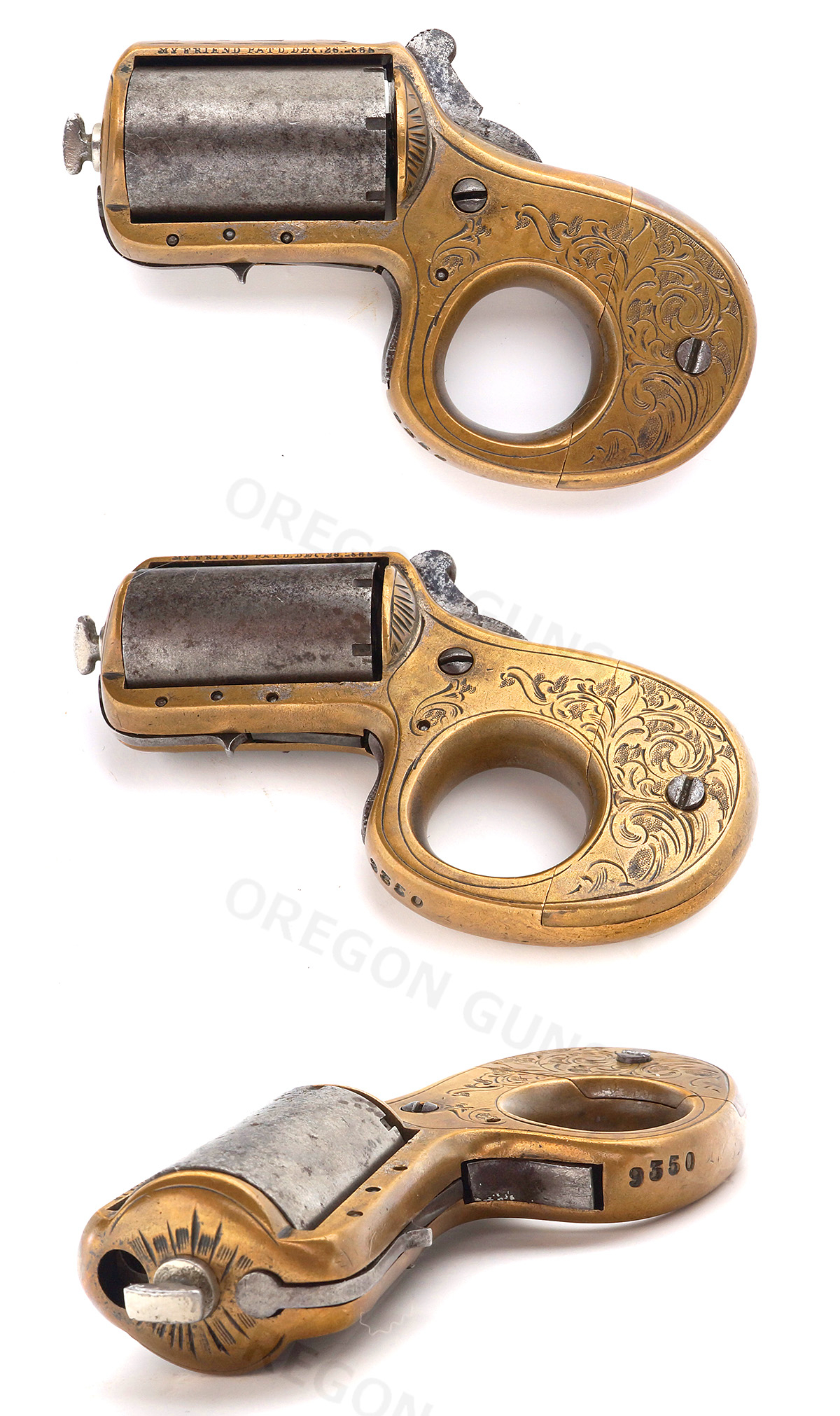 JAMES REID "MY FRIEND" KNUCKLEDUSTER .22 CAL REVOLVER ANTIQUE NO FFL SN ...