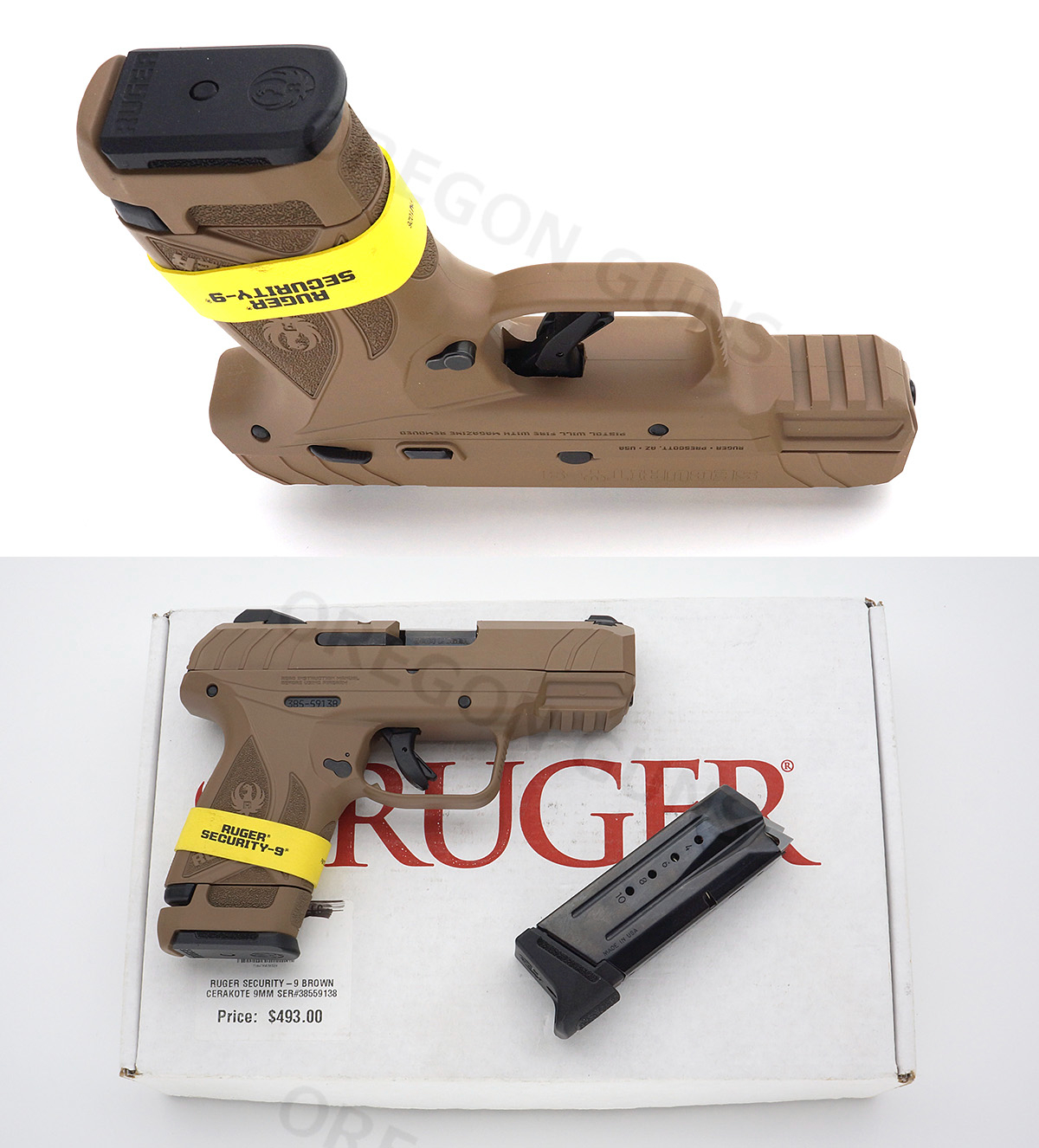 Ruger Security-9 Compact Brown Cerakote 9mm Pistol Two 15/10 Round ...