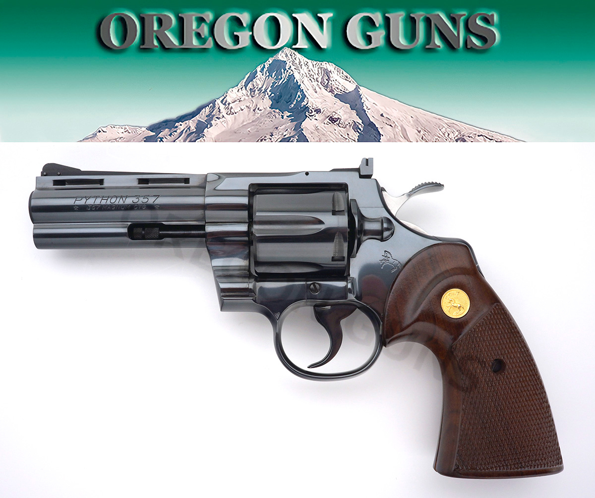 Colt -- Python Blue .357 Mag Revolver 4 Inch Barrel Minty Condition Mfg 1976 Sn# 36504e .357 ...