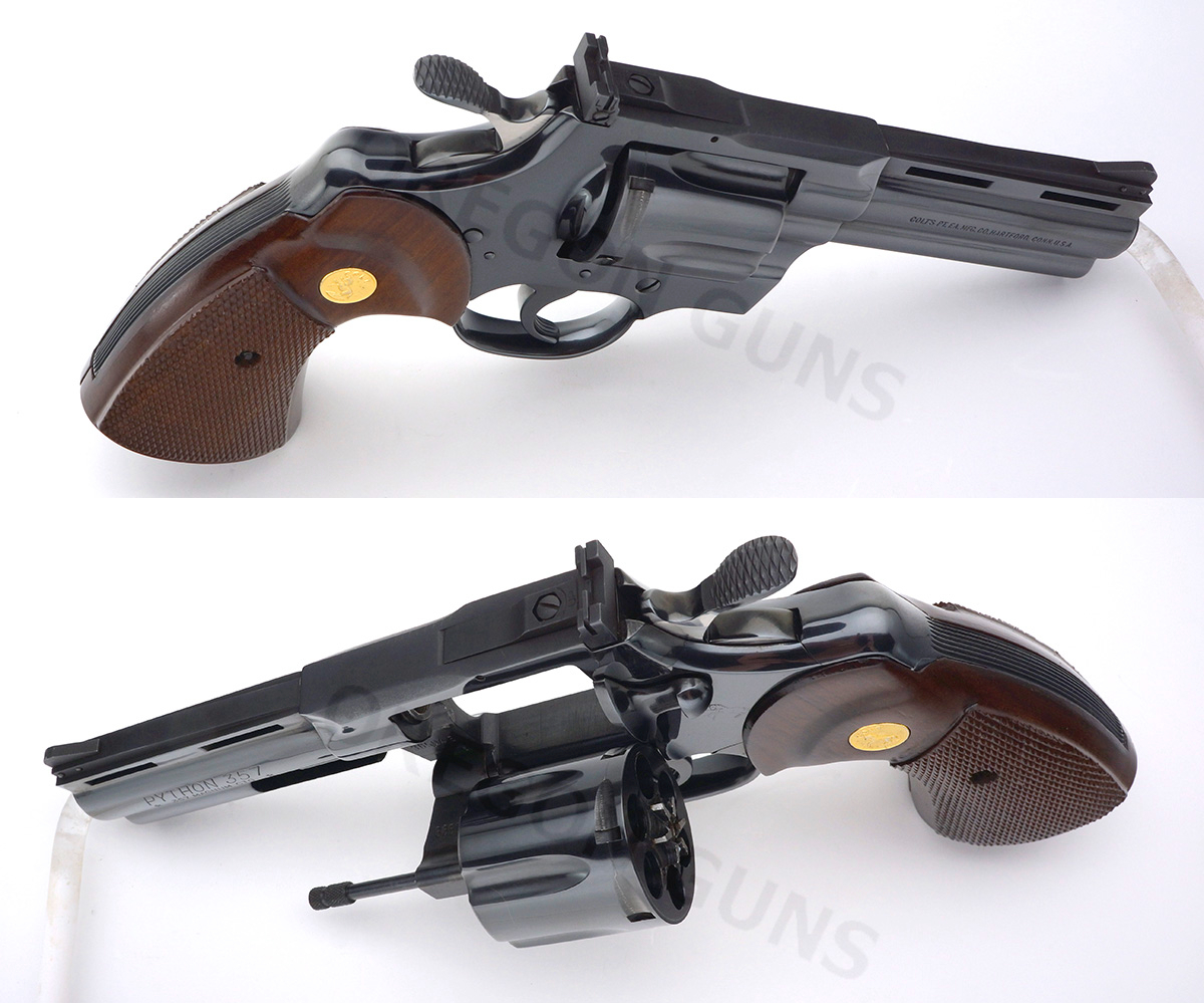 Colt -- Python Blue .357 Mag Revolver 4 Inch Barrel Minty Condition Mfg ...