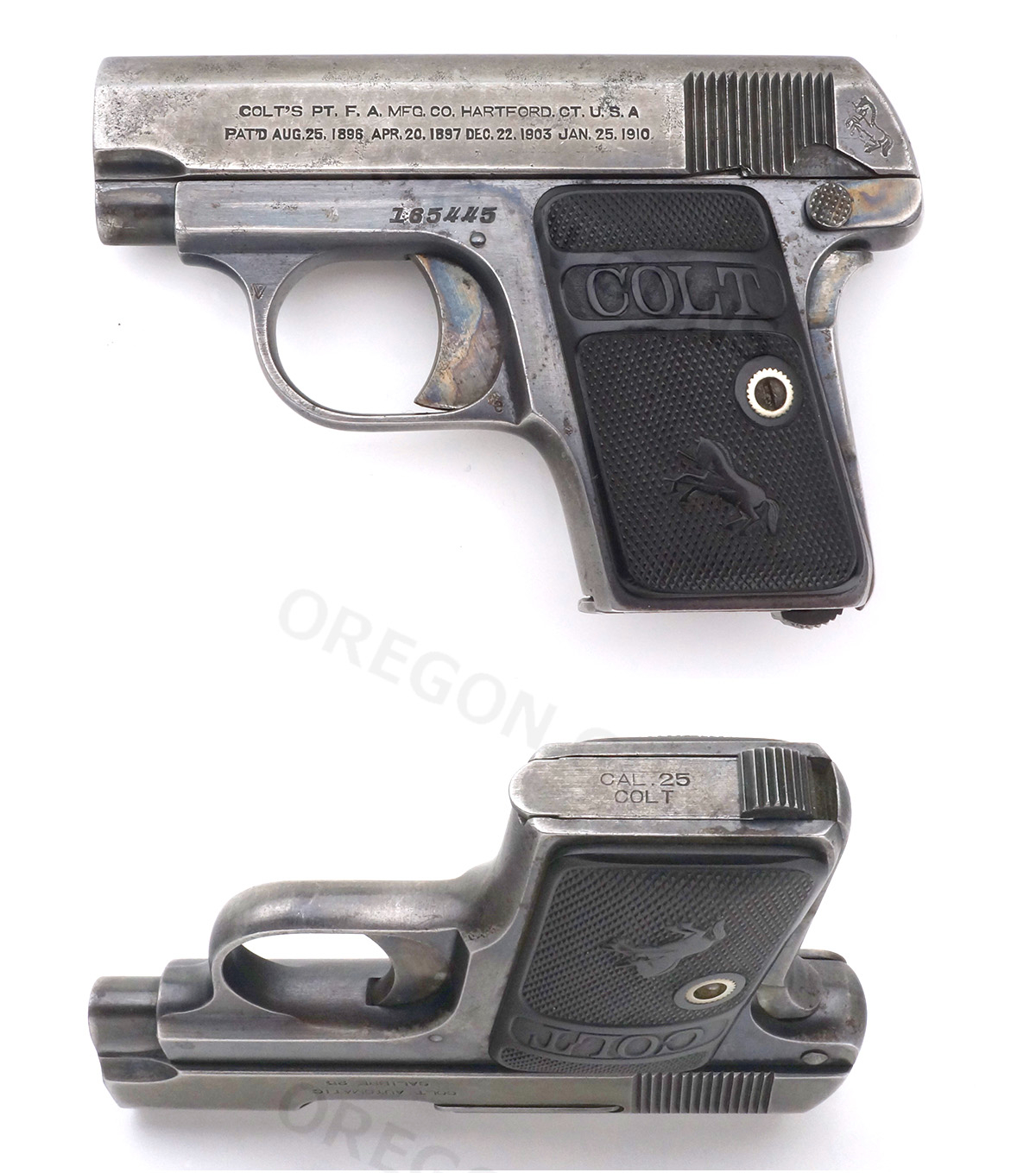 Colt - Model 1908 Vest Pocket Hammerless .25 Acp Pistol Made 1917 Very ...