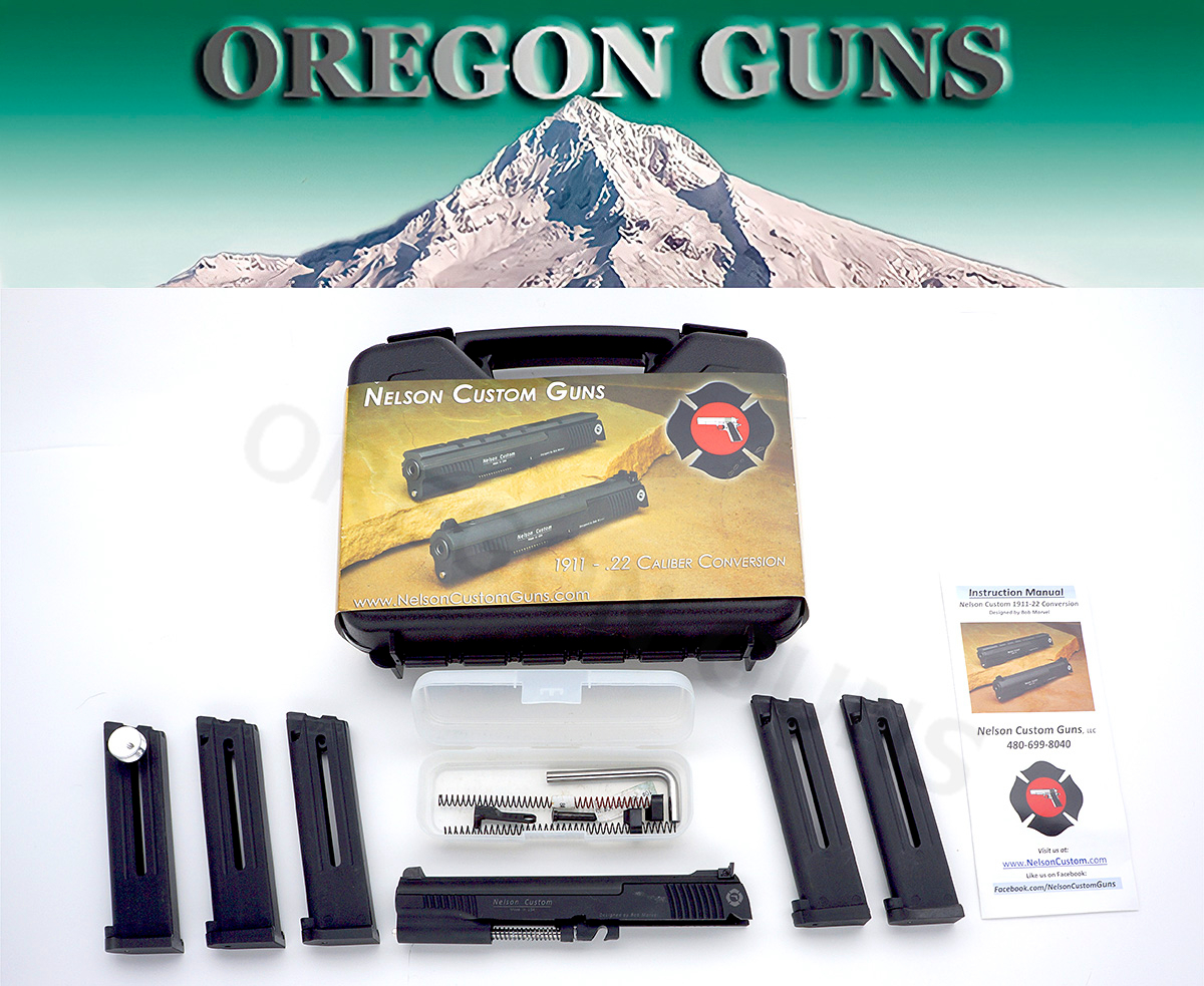 NELSON CUSTOM GUNS 1911 .22 CAL SEMI-AUTO CONVERSION KIT LIKE NEW W/ 5 ...