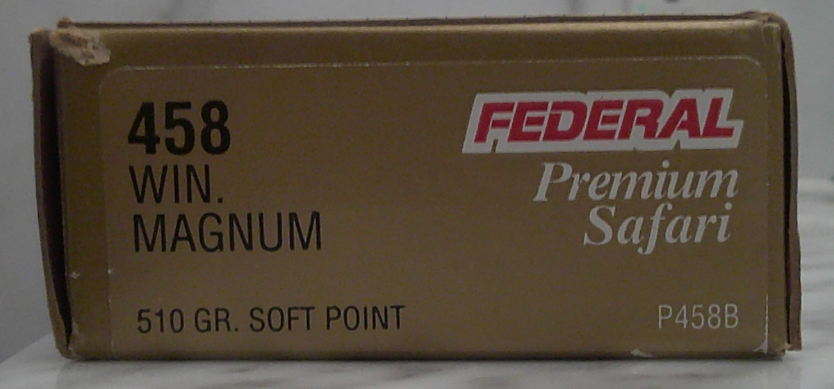 Federal Cartridge Corporation Federal Premium Safari .458 Winchester ...