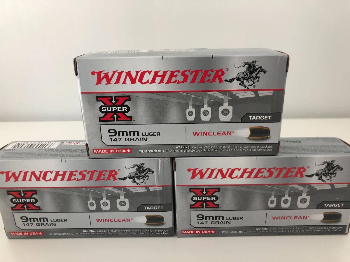 Winchester - 150 Rounds - 9mm - 147 Grain - Super X Winclean - Factory ...