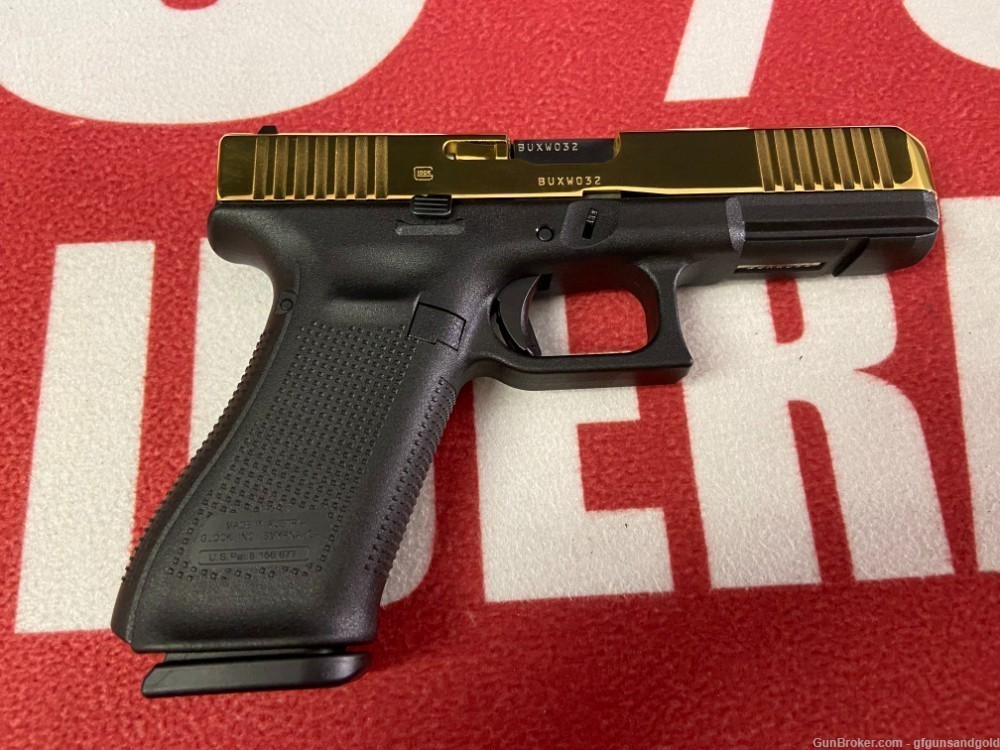 Custom 24kt Gold & Nickel Glock Pa175s201 G17 Gen5 9mm 9mm Luger For ...