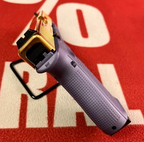 CUSTOM NICKEL AND GOLD PLATED GLOCK 45 ORCHID WITH PURPLE GRIP .45 ACP ...