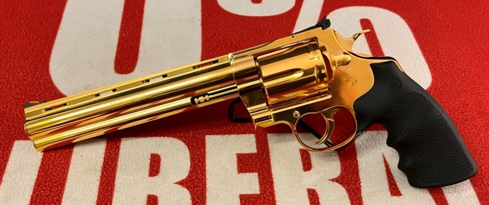 NEW CUSTOM 24KT GOLD COLT ANACONDA 44 MAG 8" 098289005359 .44 Mag ...