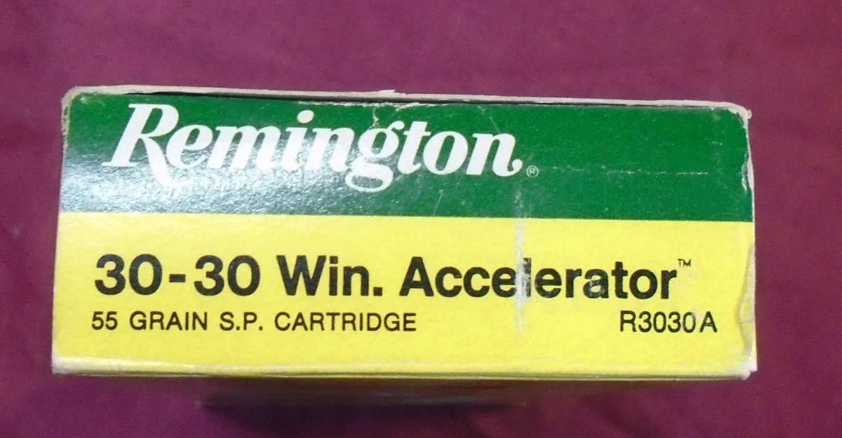 1 box Remington 30-30 accelerator 55 gr. sp. .30-30 Winchester 17143279 ...