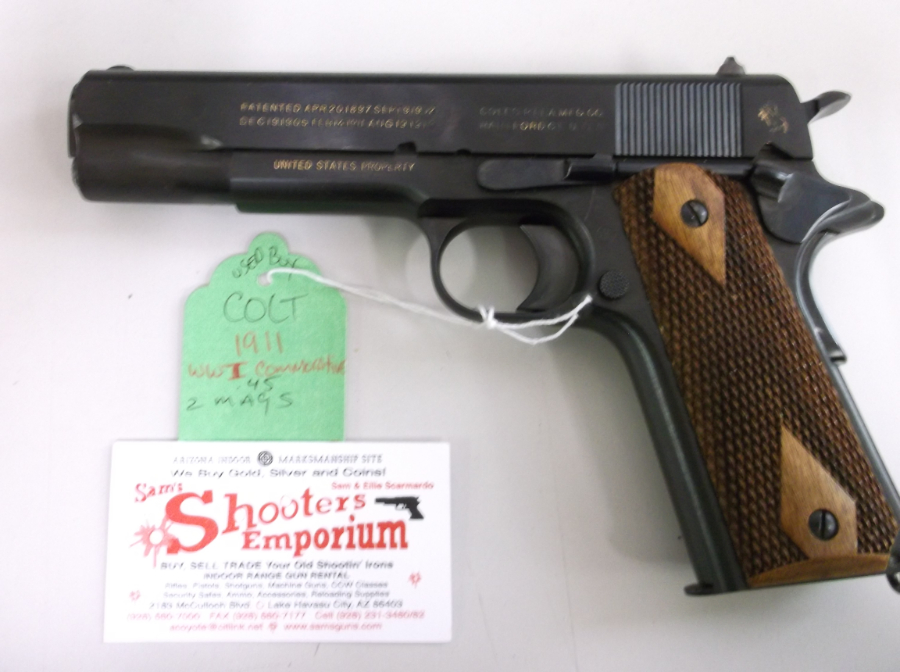 Colt Pt.F.A. Mfg. Co. Colt Wwi Commemorative 1911 (Sold) (B8192-17 ...
