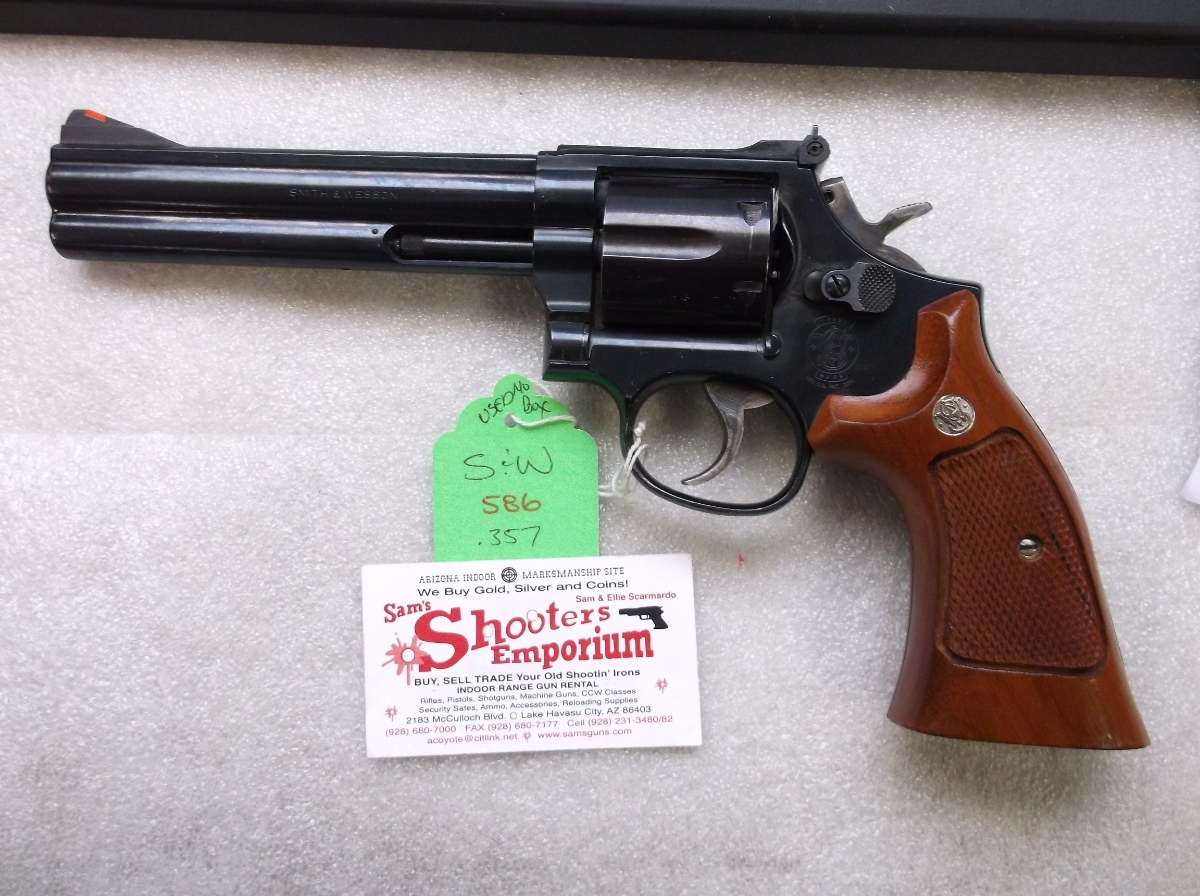 Smith & Wesson Model 586 With 6" Barrel Case Hardened Hammer & Trigger ...