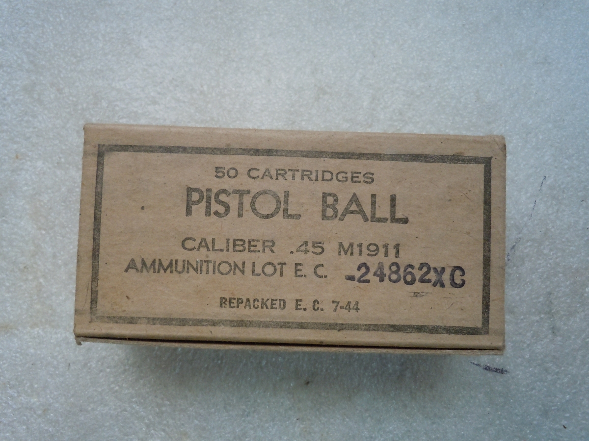 World War Ii Vintage .45 M1911 Bullets Stamped 1943 And Box Repack E.C ...